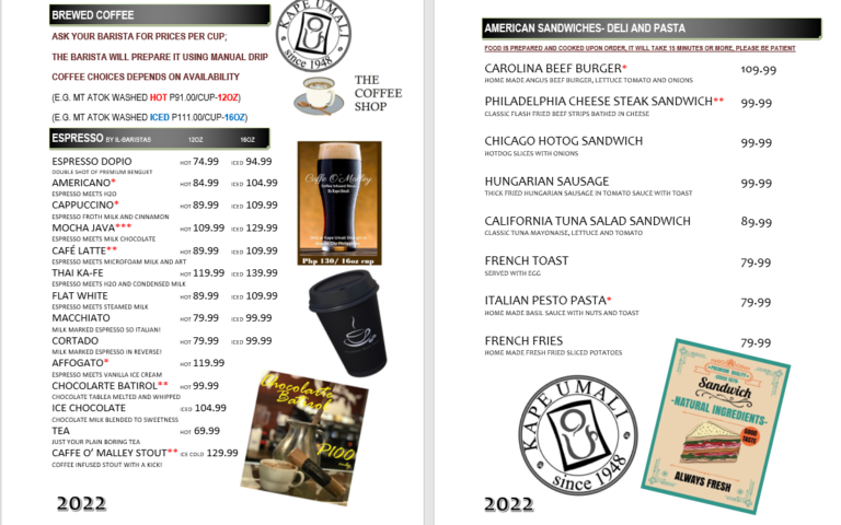 Coffee Store - Kape Umali Coffee Company, From Earth to Cup Since 1948